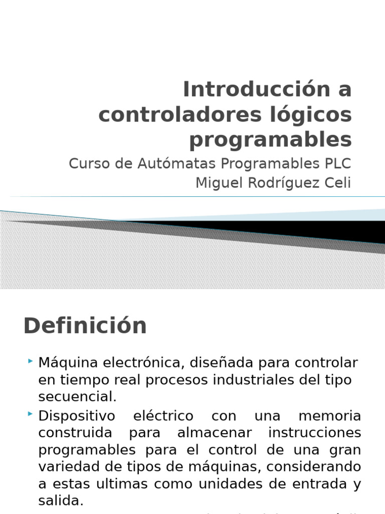 Introducción A Controladores Lógicos Programables | PDF | Controlador lógico programable ...