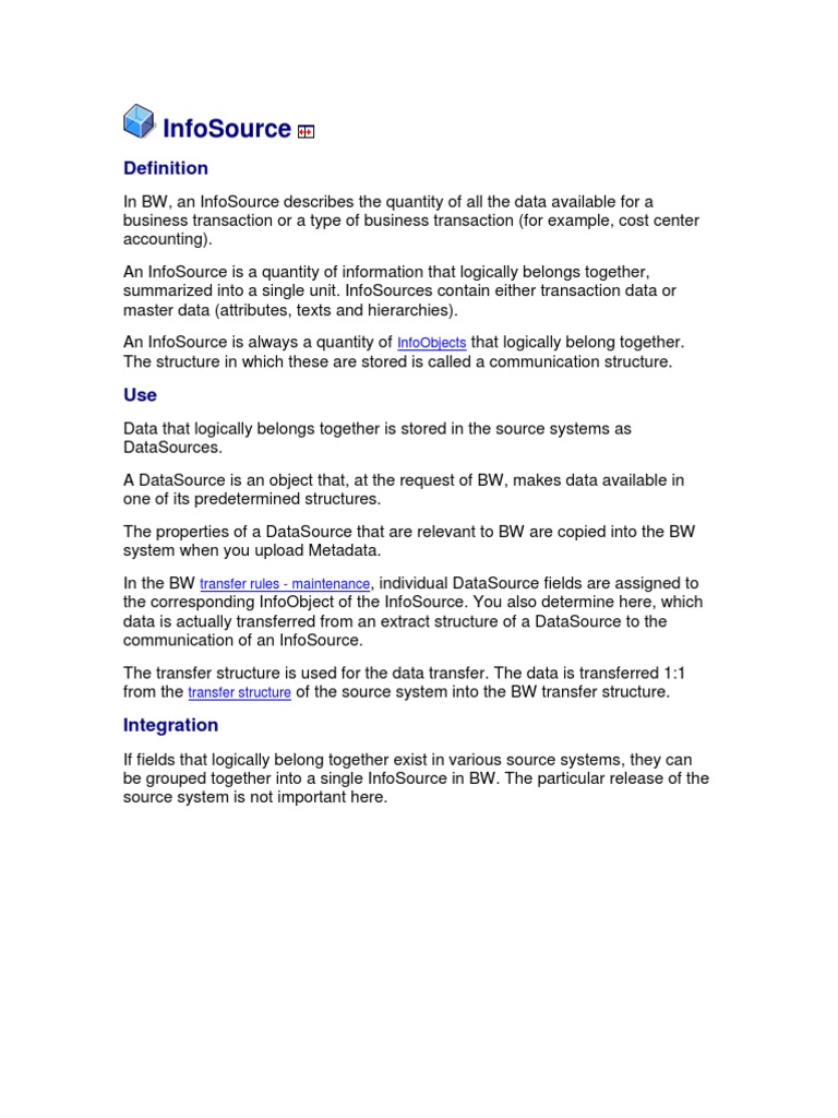 BW InfoSource Overview | PDF