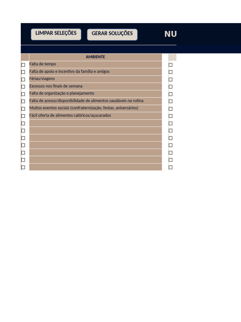 Planilha NutriMap WebNutri - XLSM | PDF | Alimentos