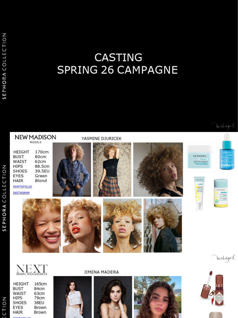 Sephora Spring 26 Model Casting | PDF