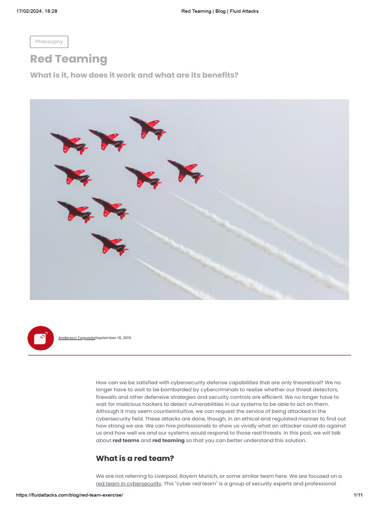 Red Teaming - Blog - Fluid Attacks | PDF | Security | Computer Security