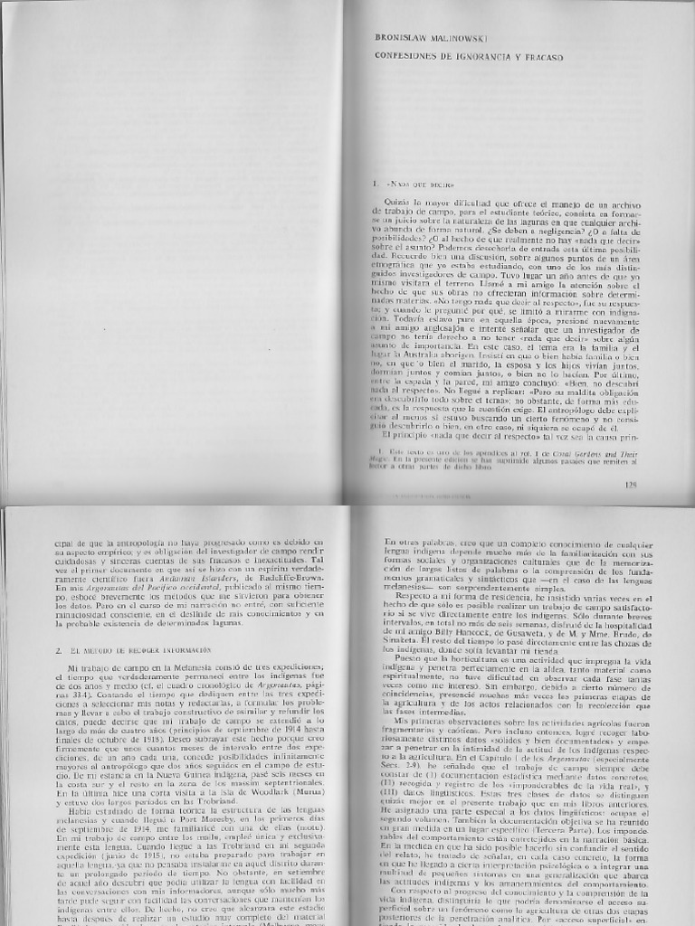 Malinowski confesiones | PDF