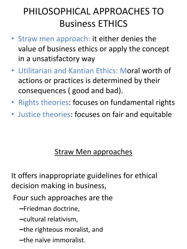 Philosophical Approaches To Ethics-4 | PDF | Stakeholder (Corporate ...