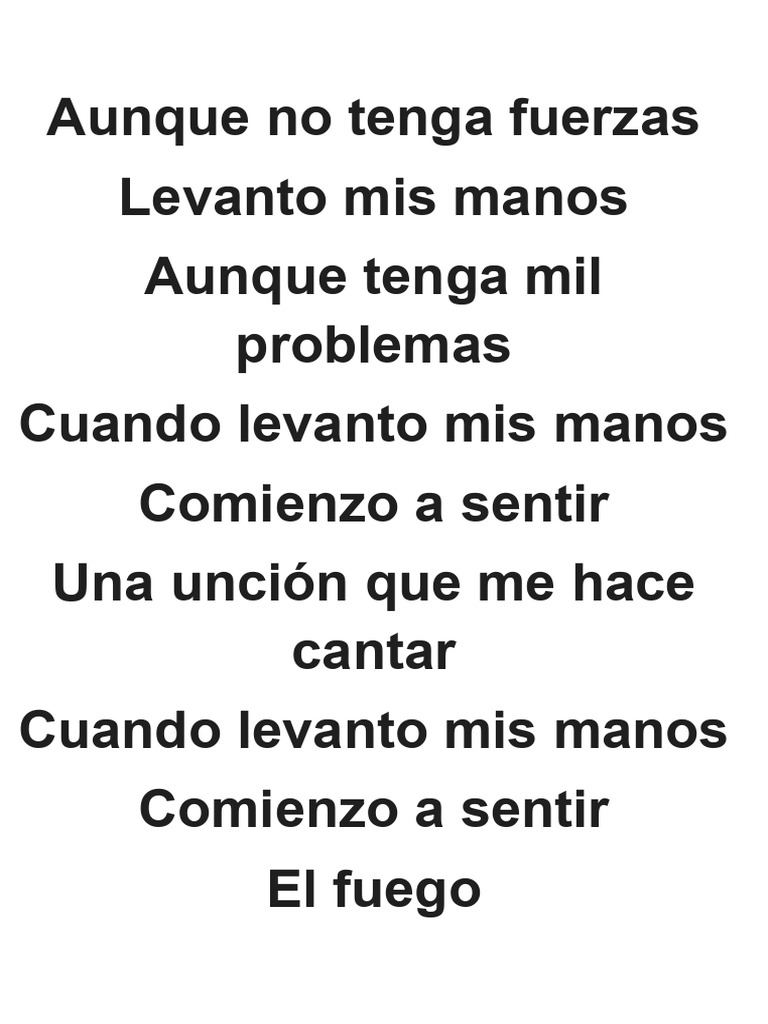 Levanto Mis Manos | PDF
