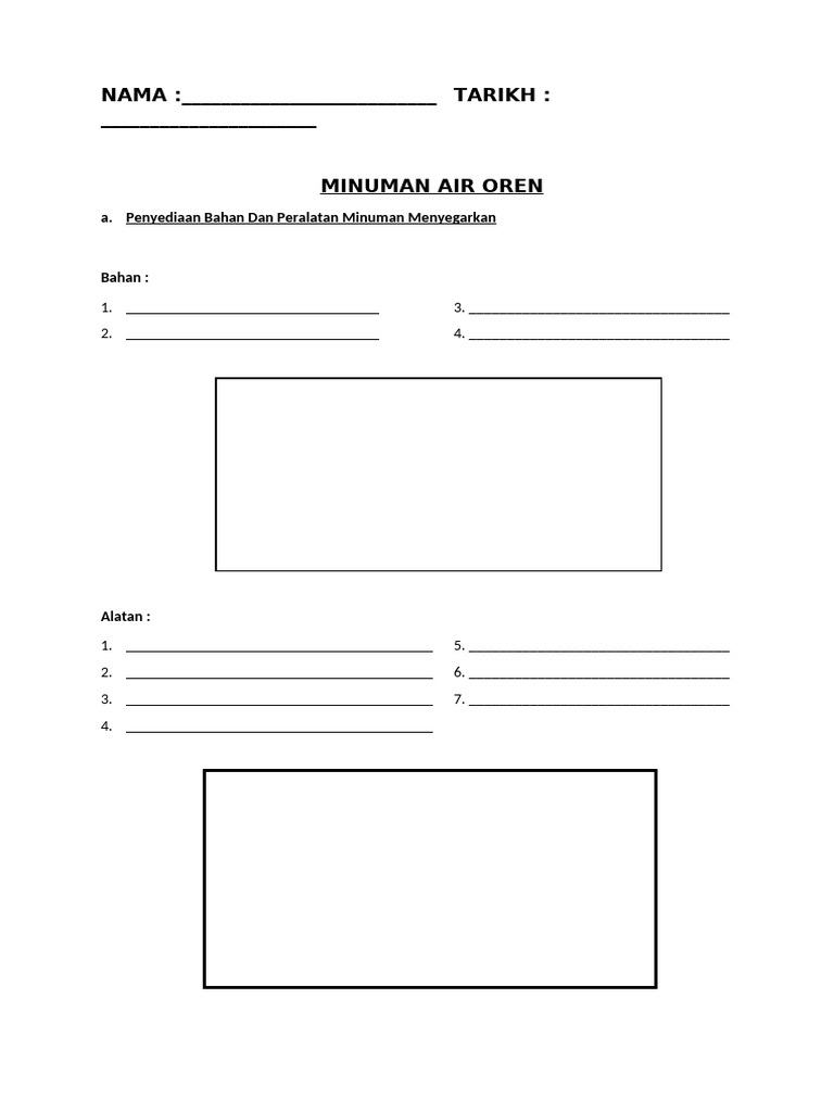 Latihan Minuman Air Oren | PDF