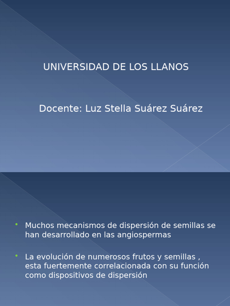 Tipos de Dispersión de Semillas | PDF | Semilla | Técnicas hortícolas