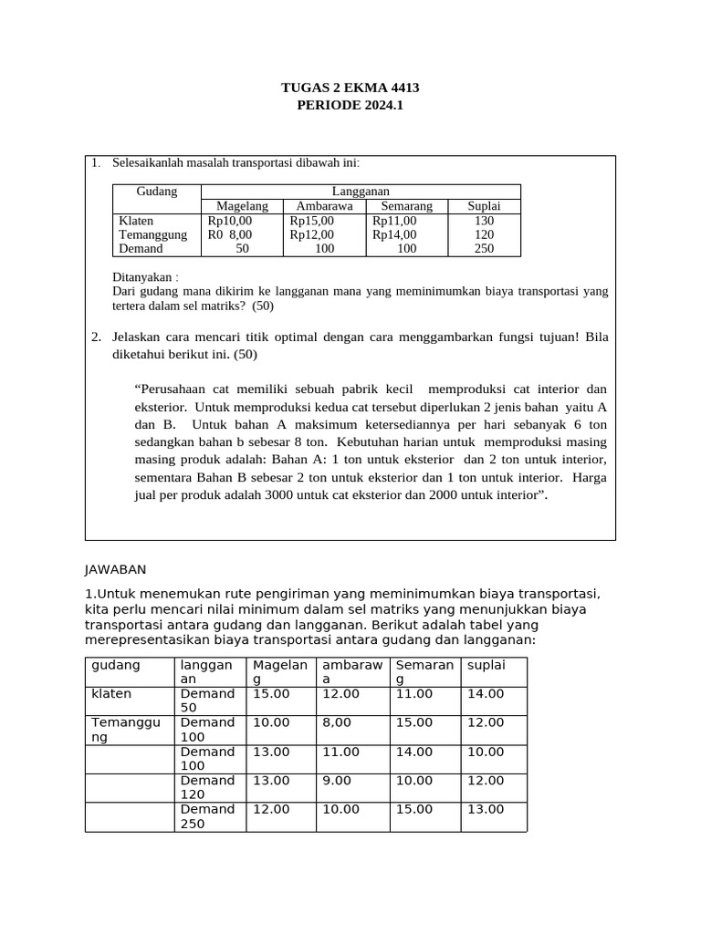TUGAS 2 Riset EKMA 4413 | PDF
