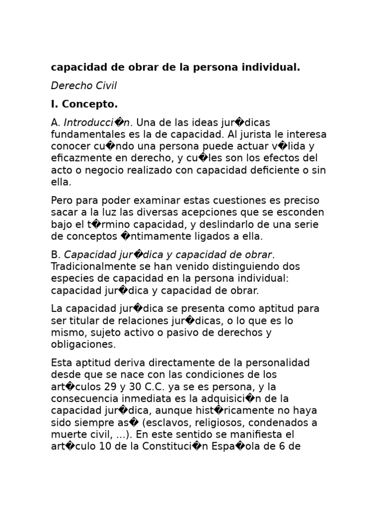 III. La Edad Como Circunstancia Modificativa de La Capacidad de Obrar ...