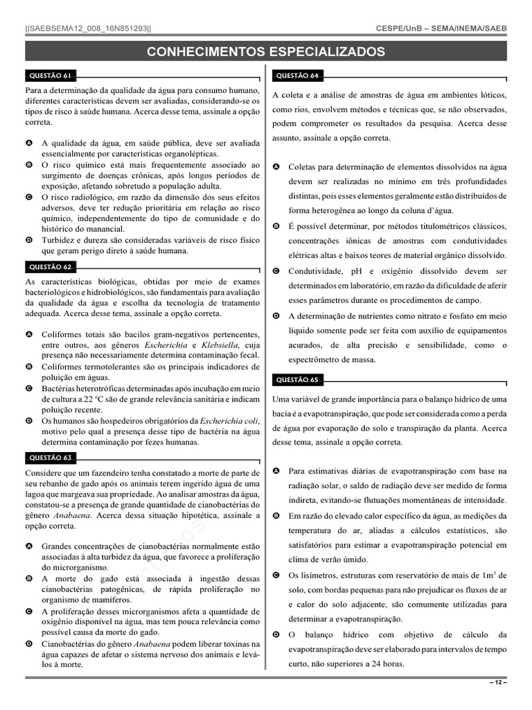 Tecn Meio Ambie Recur Hidricos | PDF | Agricultura | Poluição do ar