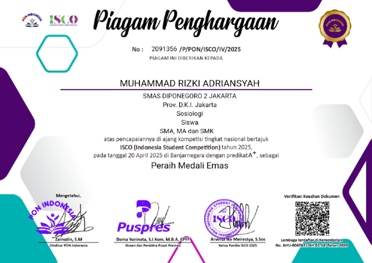 Piag Penghargaan | PDF