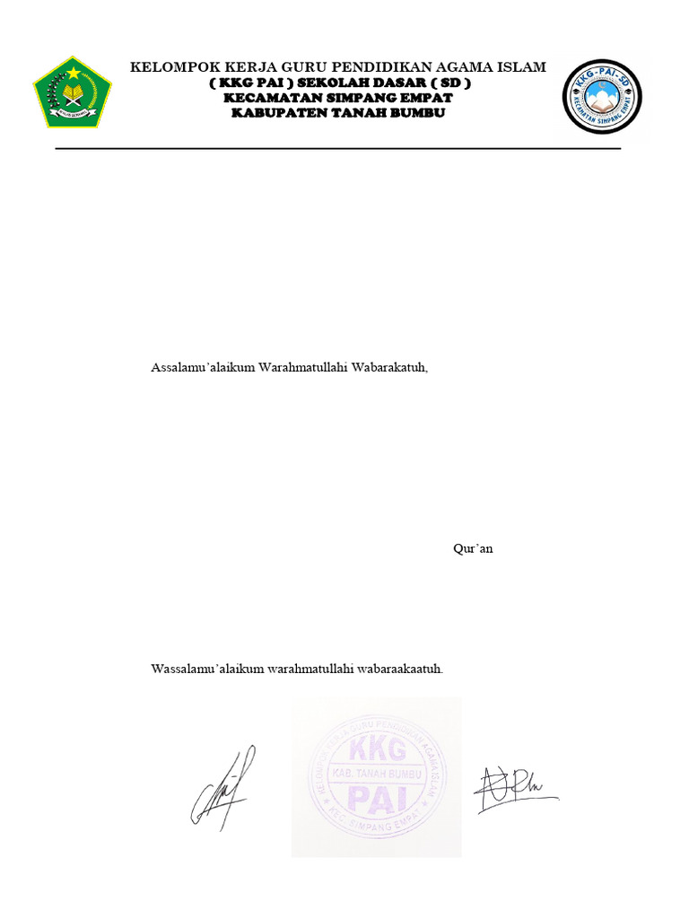 Undangan KKG Pai April 2025 | PDF