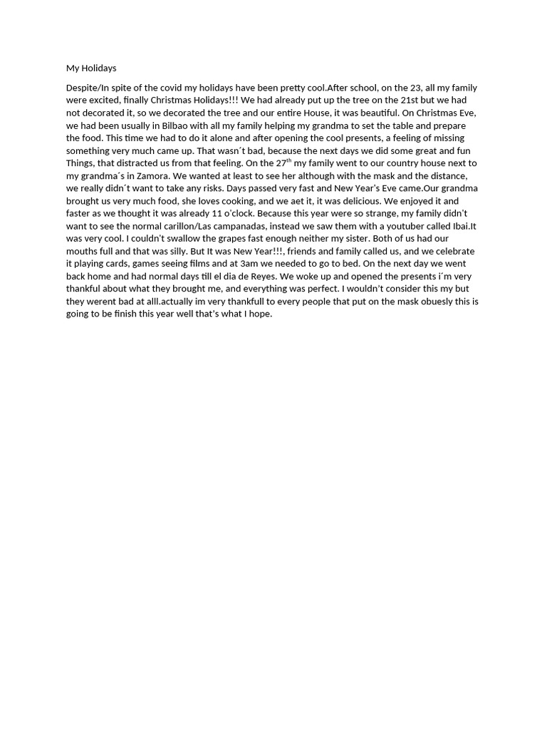 my holiday monologue | PDF