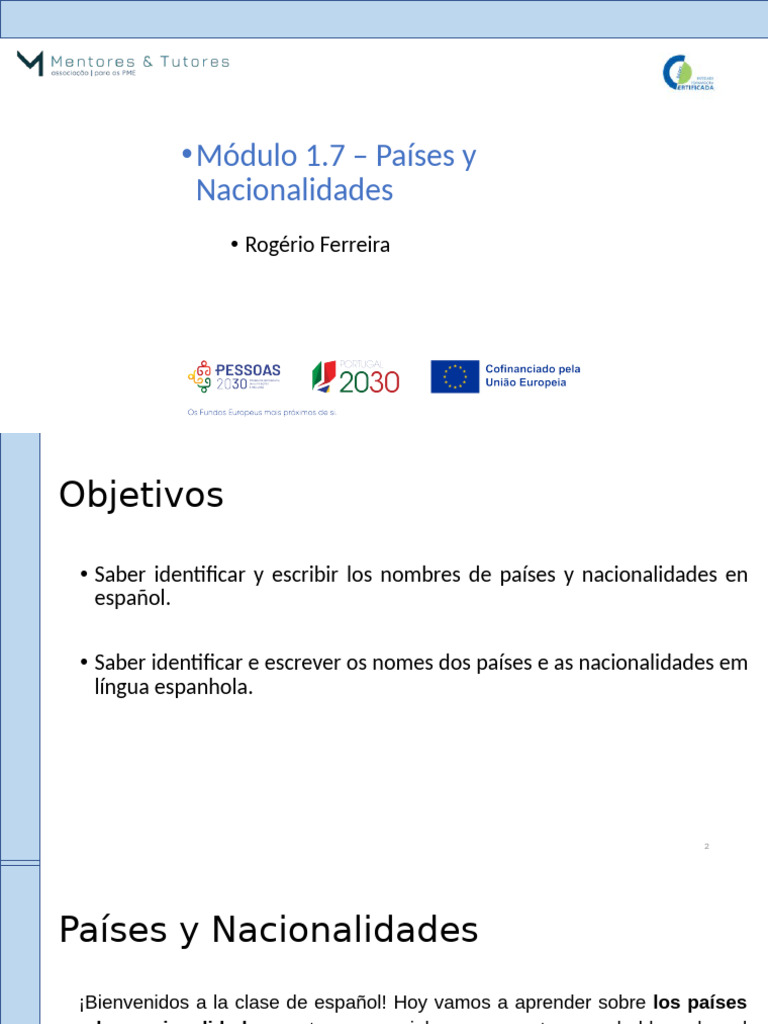 Países y Nacionalidades en Español | PDF | Lengua española | Lengua ...