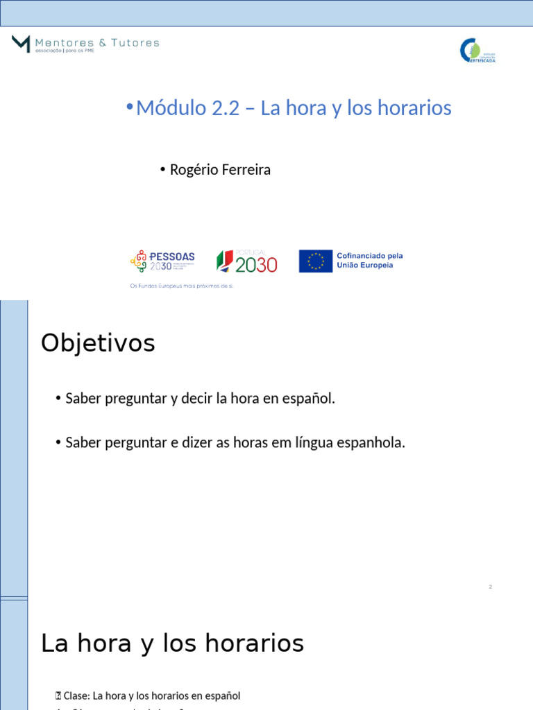 Cómo decir la hora en español | PDF