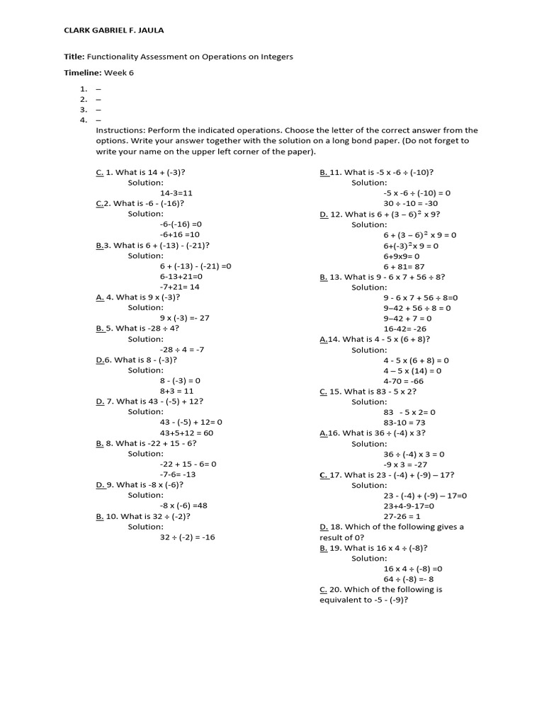 GenMath Week6-7 Activities | PDF