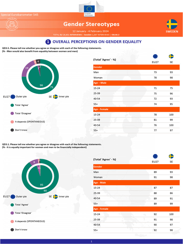 Gender Stereotypes - SP545 - Factsheet - Se - en | PDF | Psychology | Equality Rights