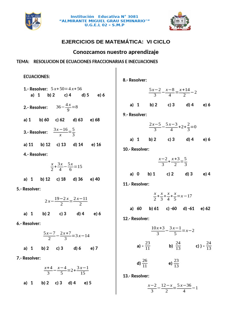 EJER ECUA_INECUA FRACC_4TO_LACS | PDF
