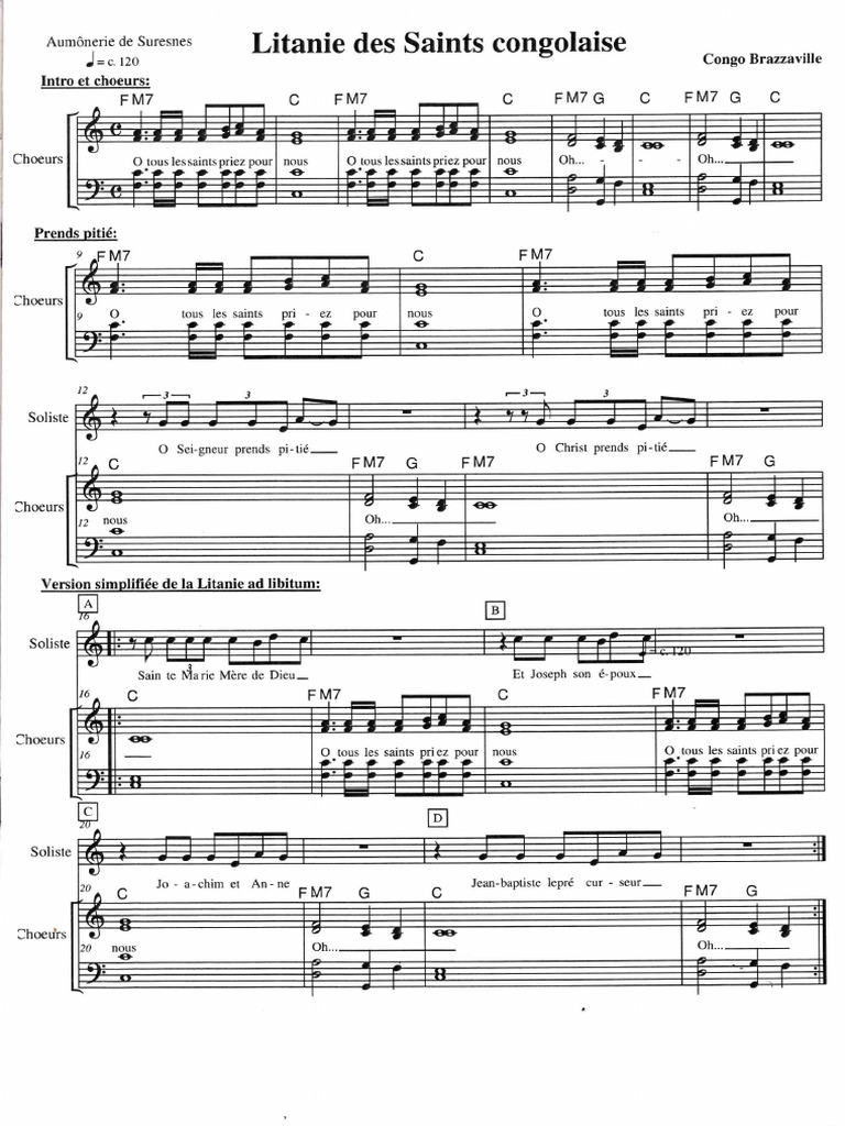 Litanie Des Saints Congolaise | PDF