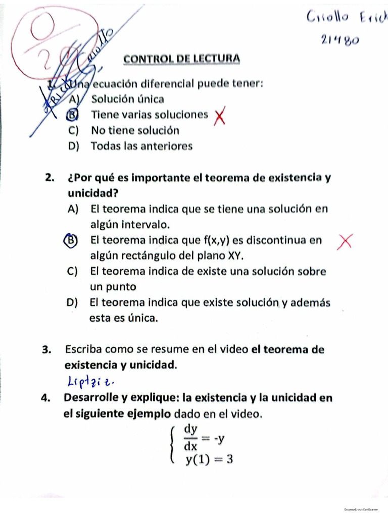 Control de Lectura | PDF