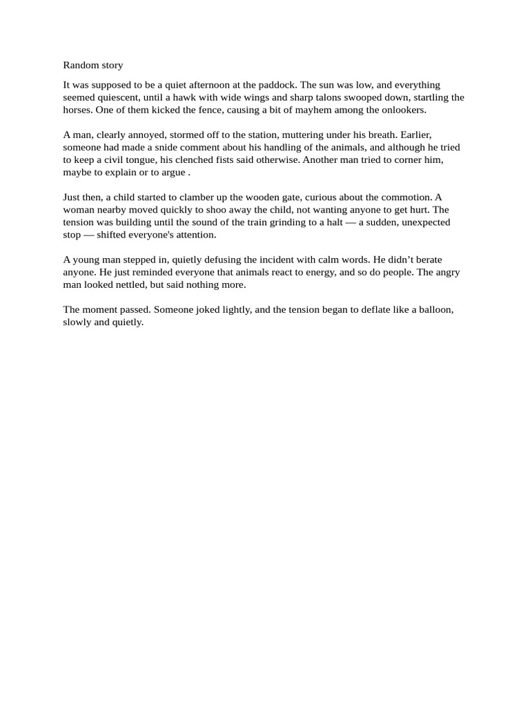Random Story | PDF