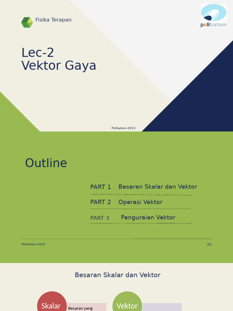 Lec-2 (Vektor Gaya) (2) | PDF