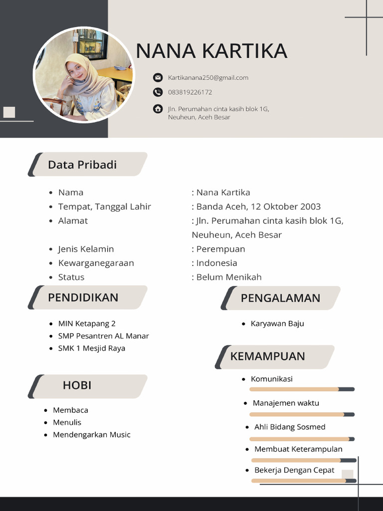 Contoh CV Lamaran Kerja | PDF