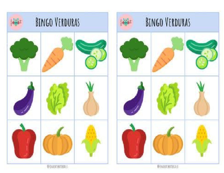 Bingo de Frutas 2 | PDF
