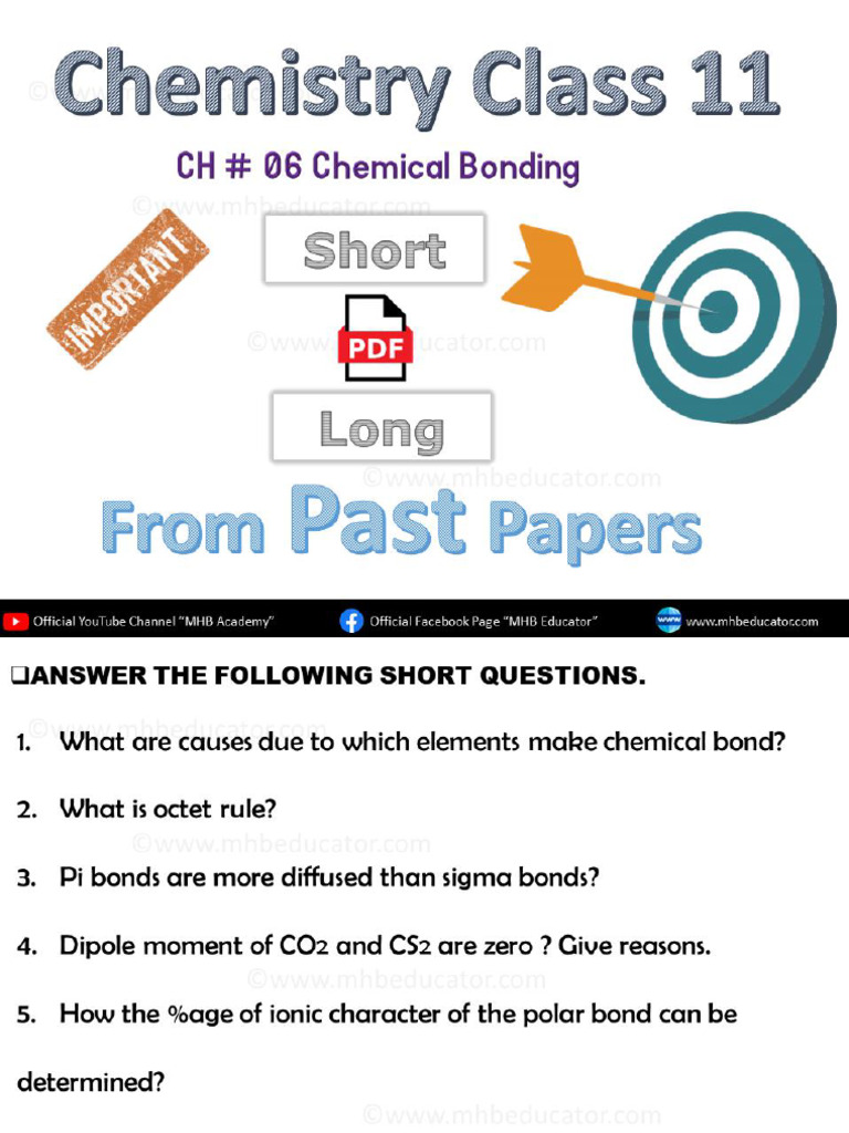 Chemistry 11 Chapter 6 Chemical bonding | PDF