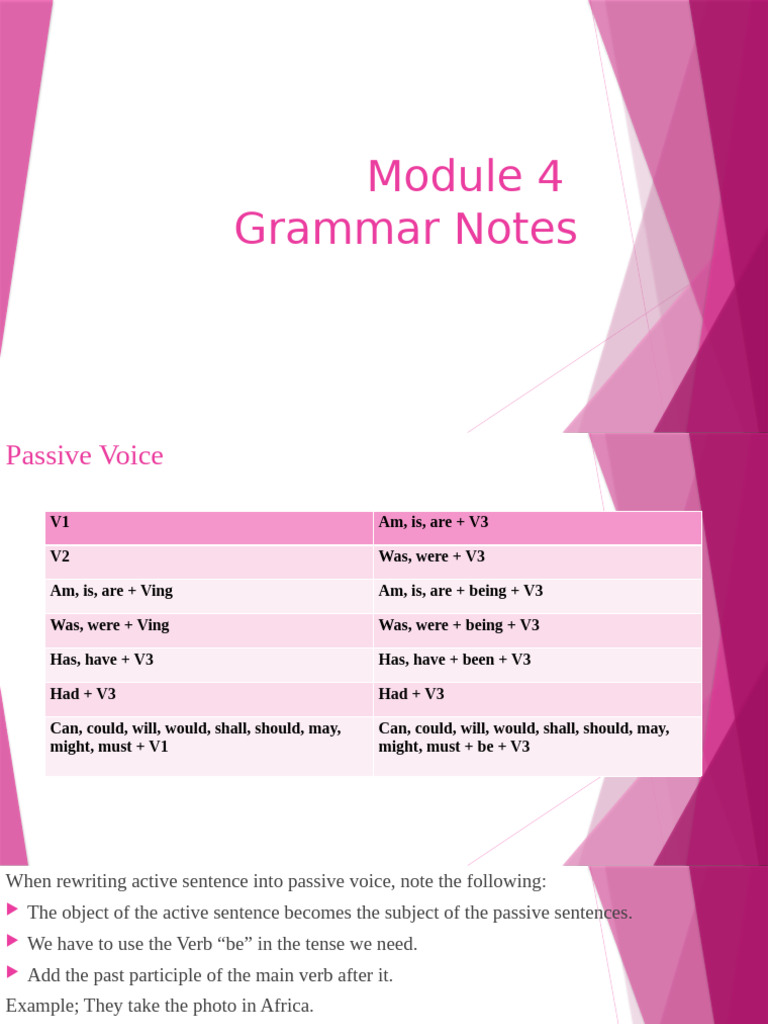 Module 4 Grammar Notes | PDF | Verb | Linguistic Typology