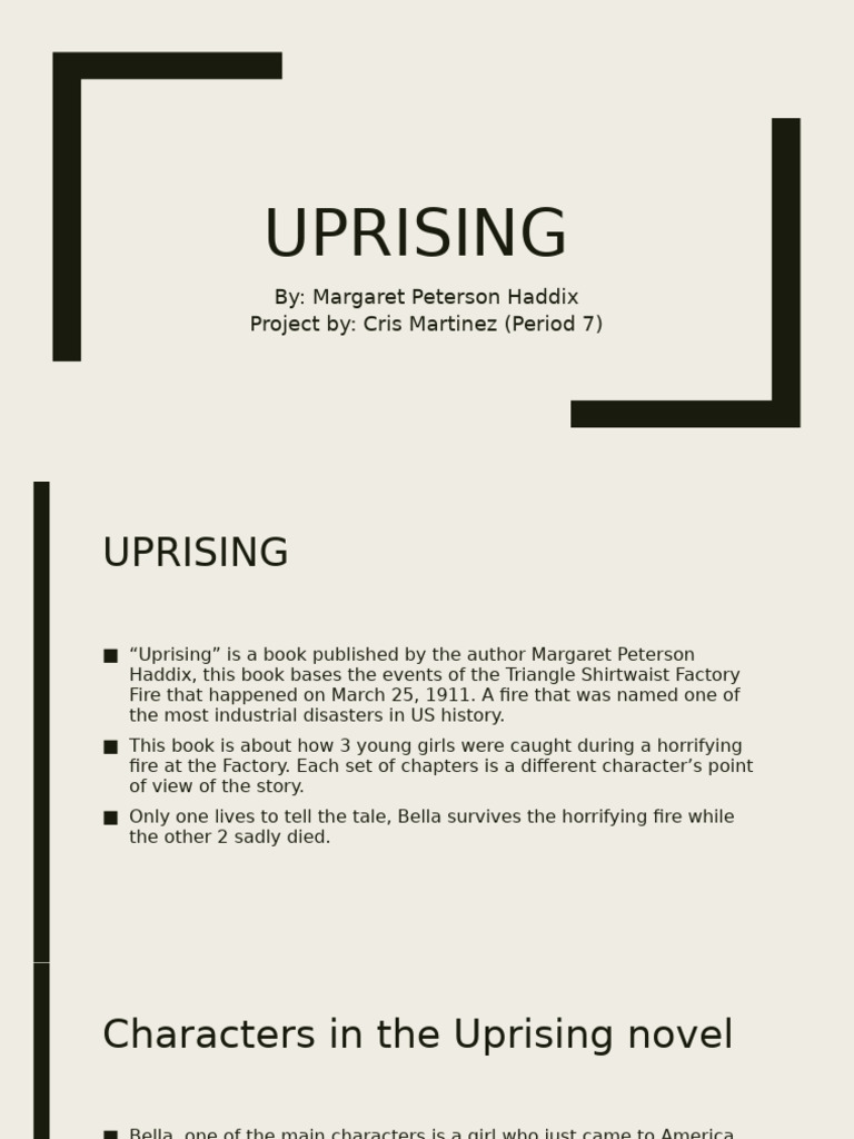 Cris Martinez Uprising Project (Period 7 | PDF