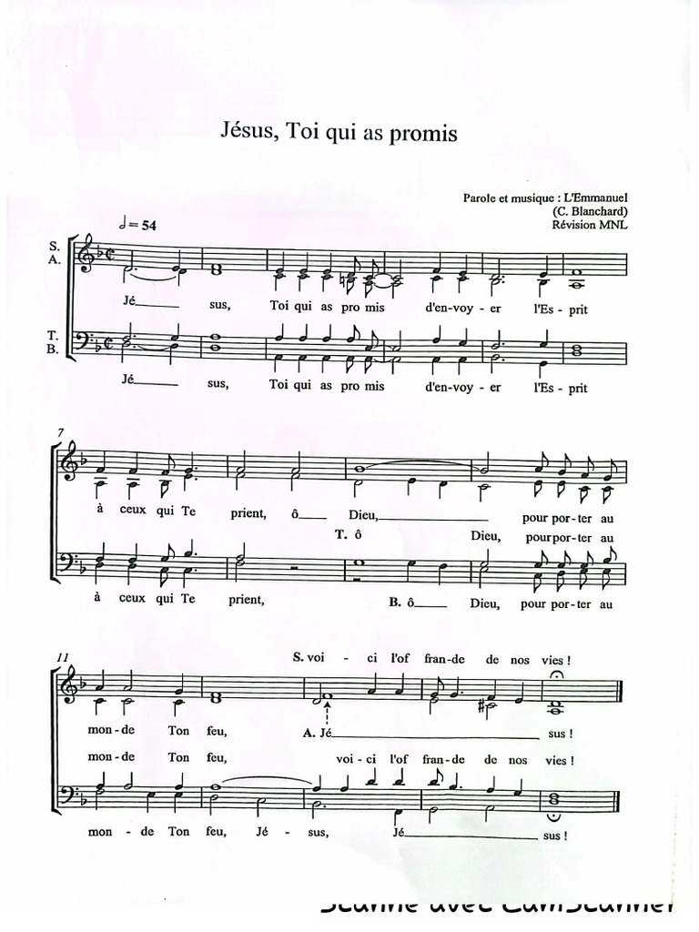 Jésus Toi Qui As Promis | PDF
