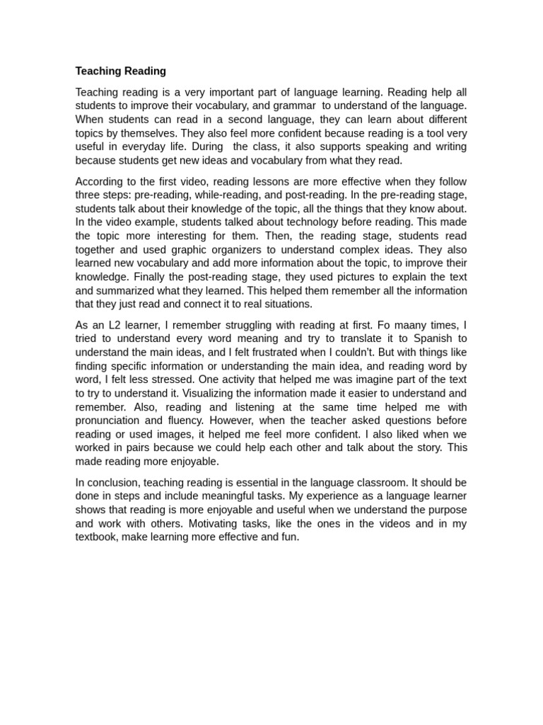 Teaching Reading | PDF