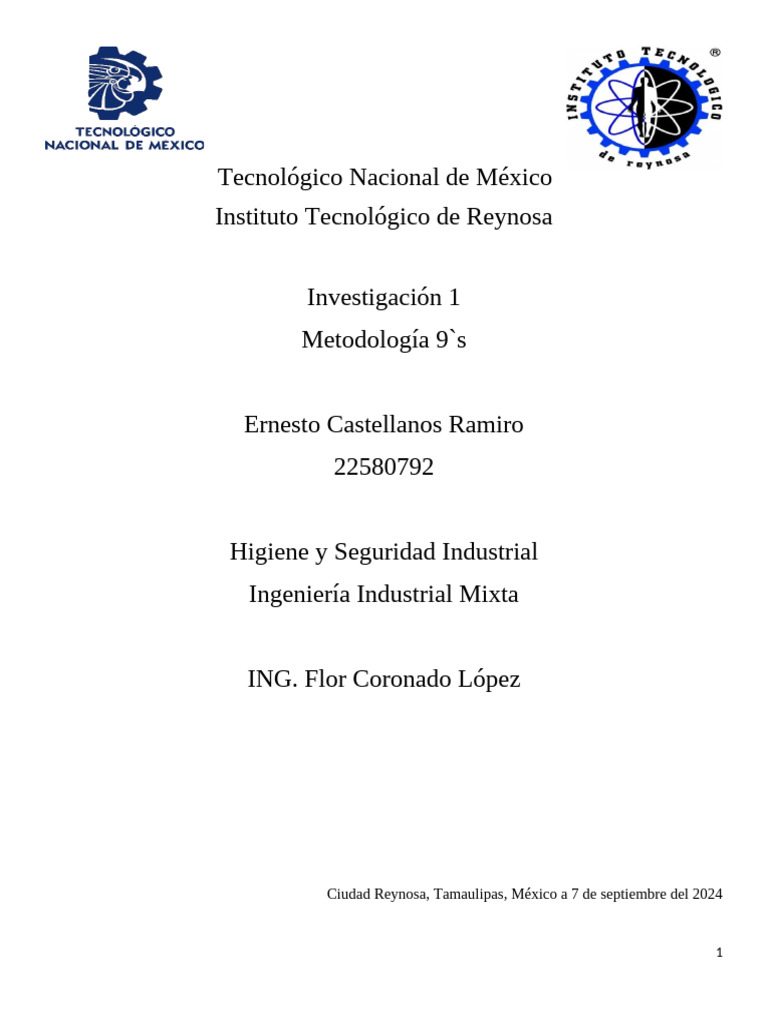 INV.1 Metologia 9s | PDF | Lean Manufacturing | Sustentabilidad