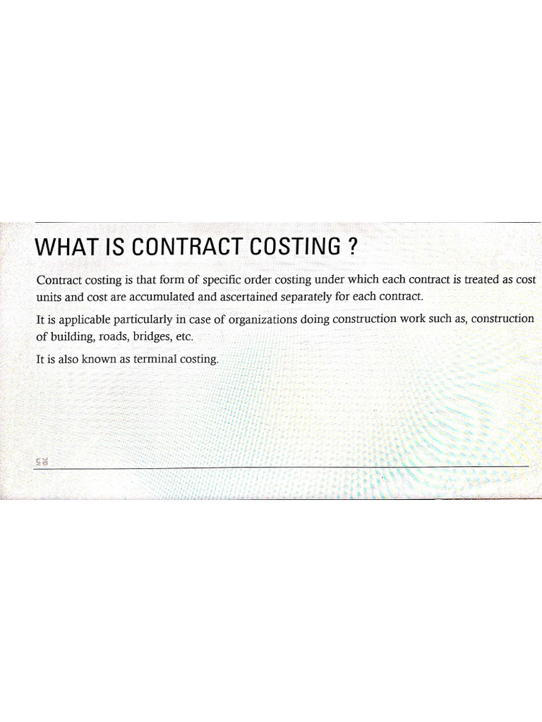 Contract Costing | PDF