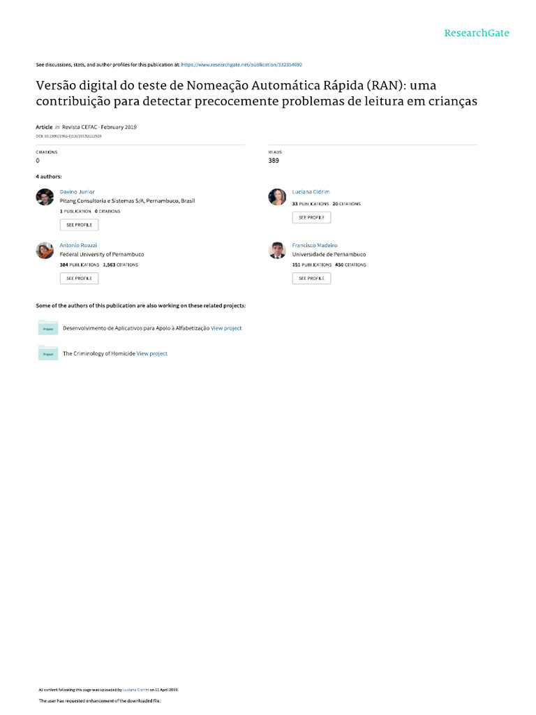 ARTIGO RAN Digital | PDF