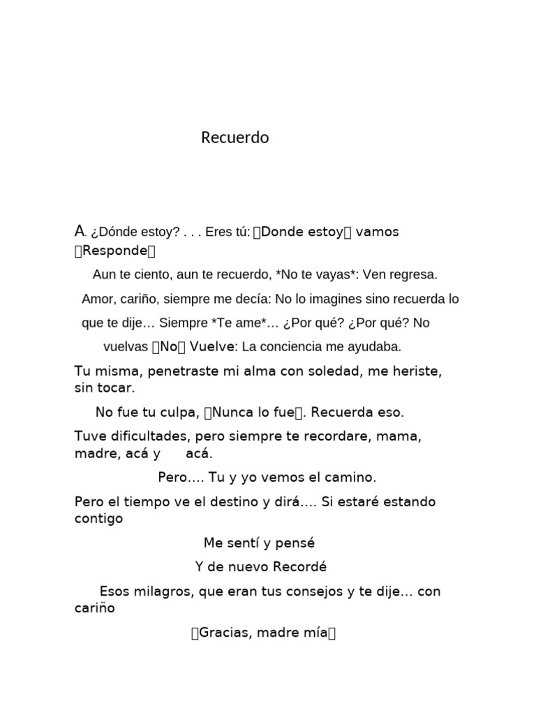 Recuerdo | PDF