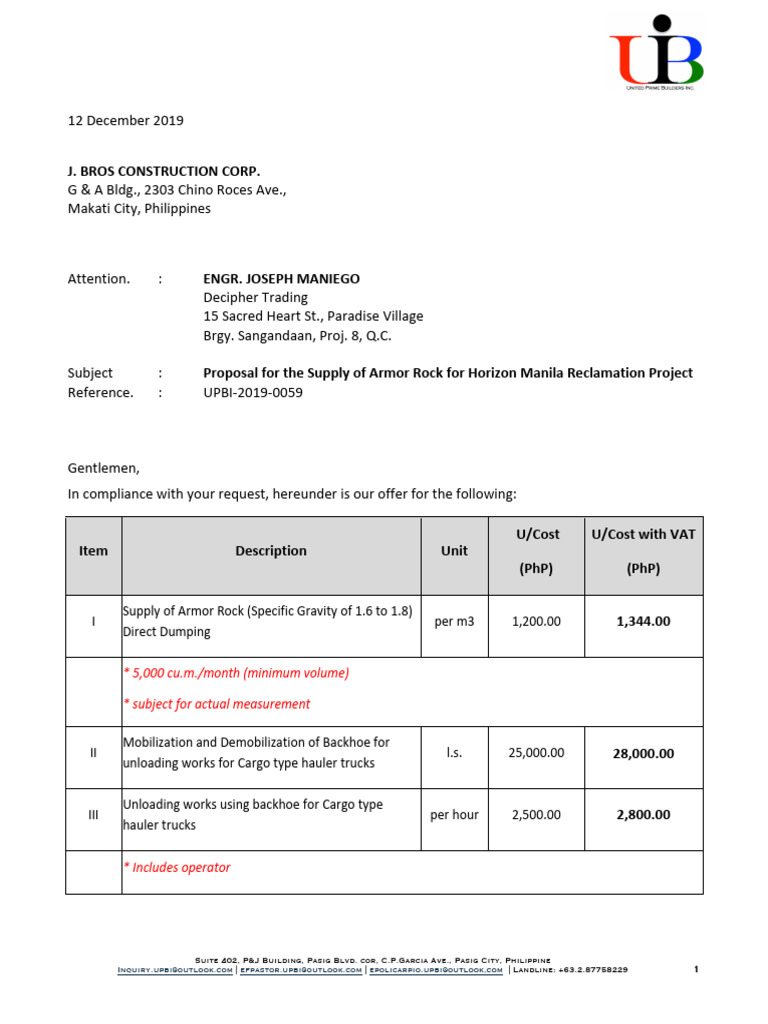 59 - J Bros - Horizon Manila - UPBI - v1 | PDF | Business