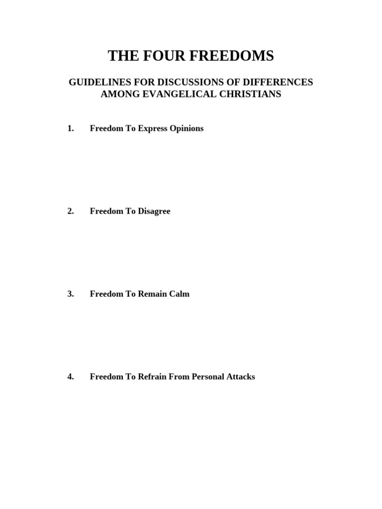 The Four Freedoms | PDF