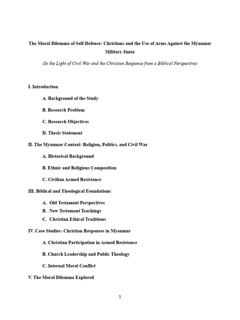 The Moral Dilemma of Self-Defense PDF | PDF | Just War Theory | Pacifism