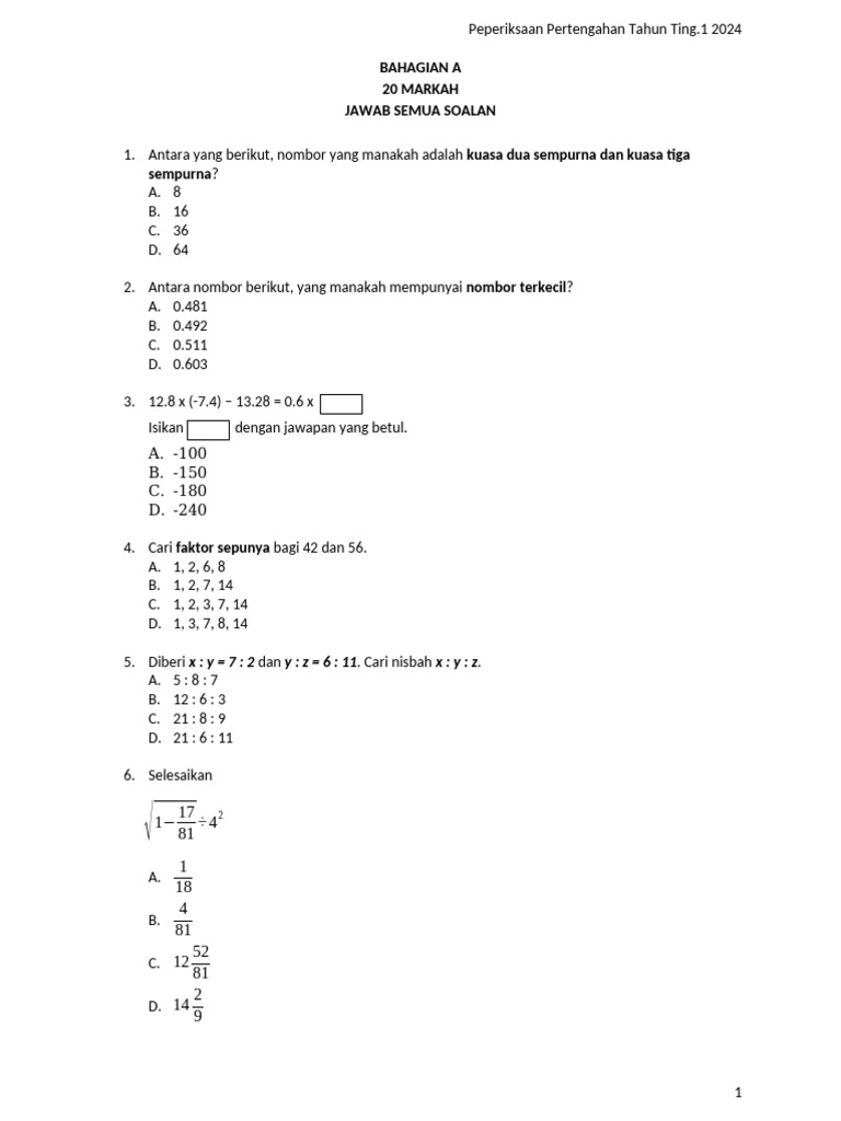 PPT MAT F1 2024 | PDF