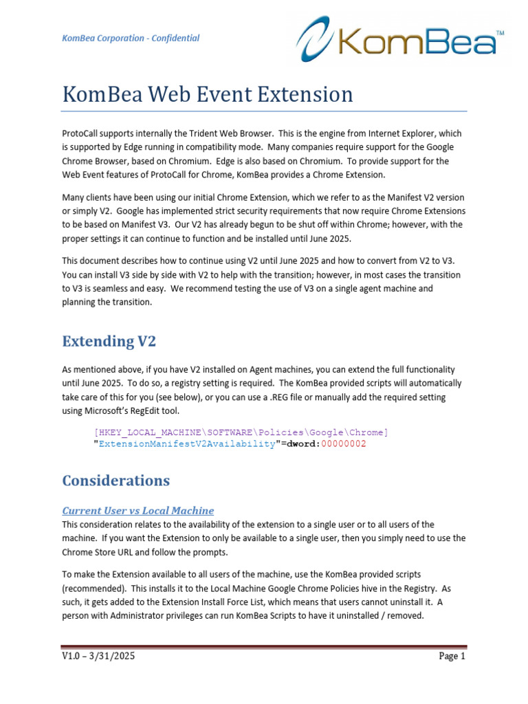 KomBea Web Event Chrome Extension | PDF | Windows Registry | System ...