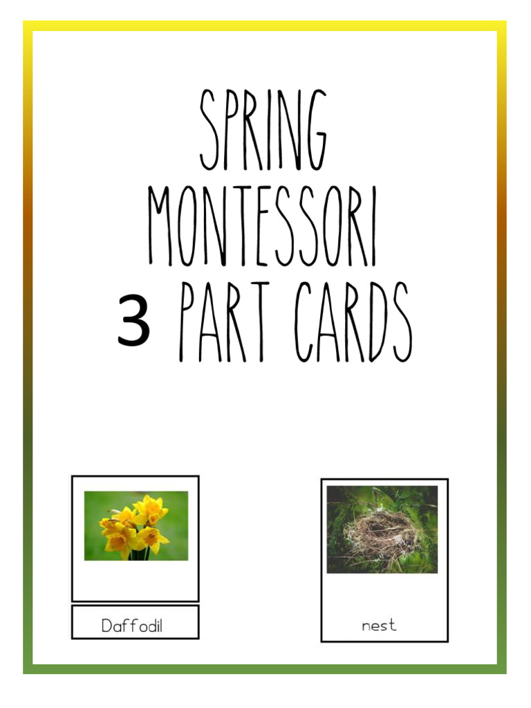 SpringMontessori3PartCards 1 | PDF