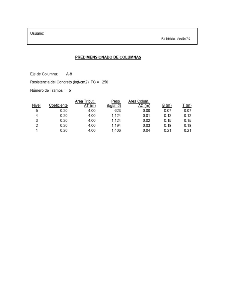 Predimensionado de Columnas Esquinera | PDF