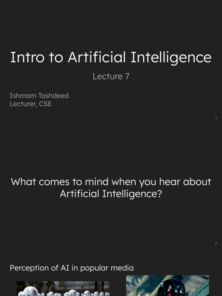 Intro To Artificial Intelligence Pdf Machine Learning Artificial