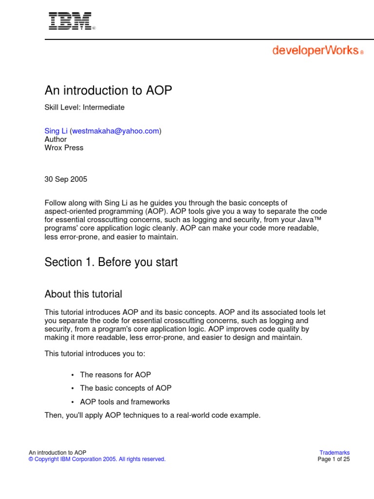 An Introduction To AOP | PDF | Eclipse (Software) | Source Code