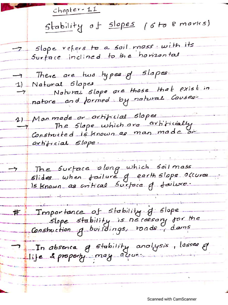Chapter 11 (Stability of Slopes) | PDF