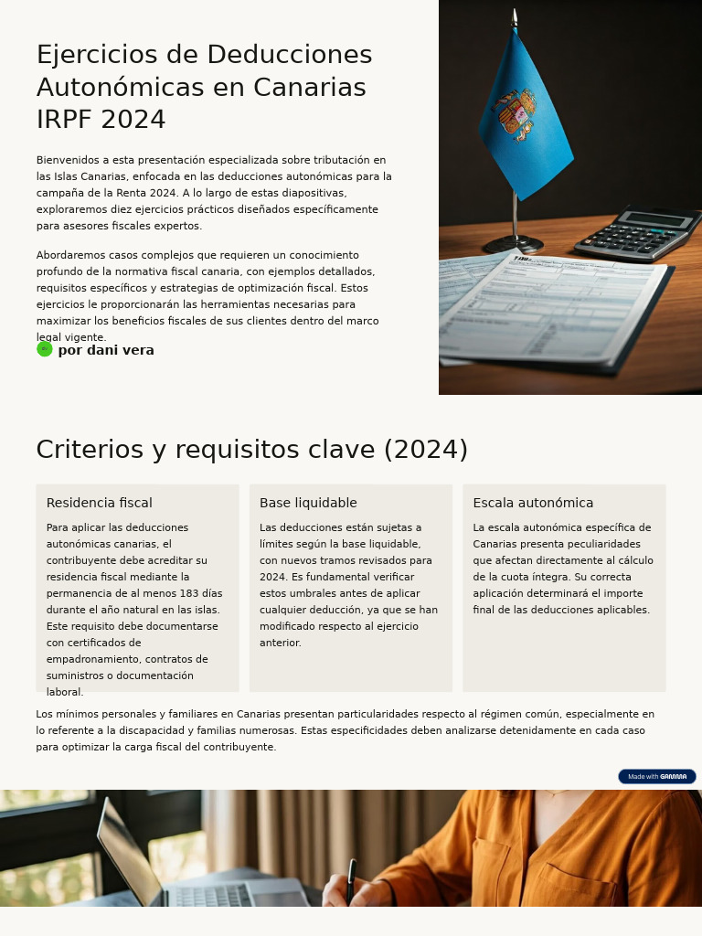 Ejercicios de Deducciones Autonomicas en Canarias IRPF 2024 | PDF