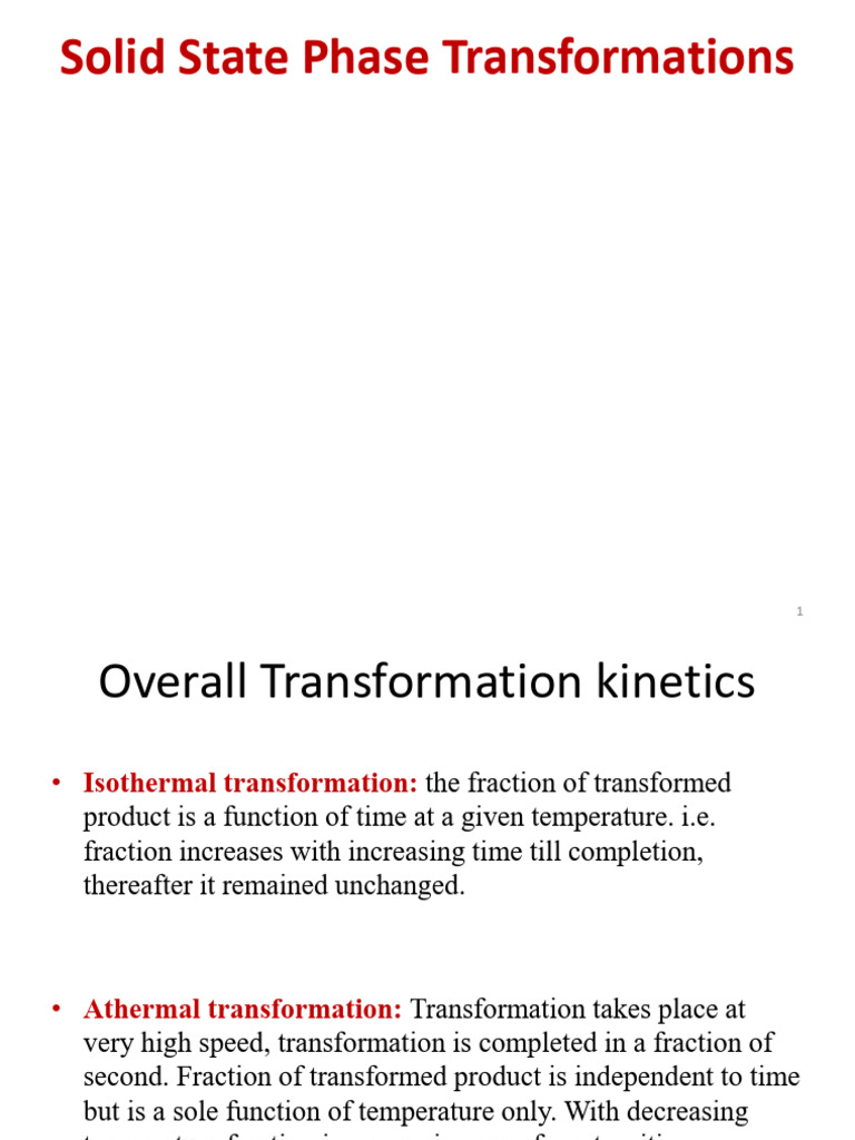 5 Martensitic Transformation 2024 | PDF | Nucleation | Materials Science