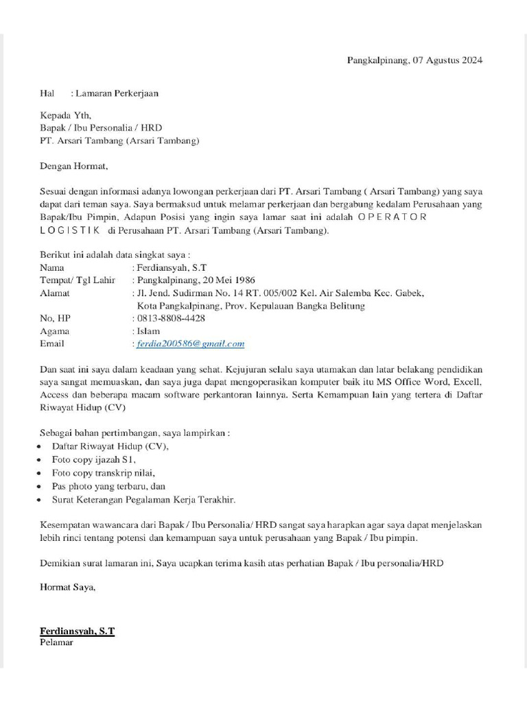 Operator Logistik | PDF