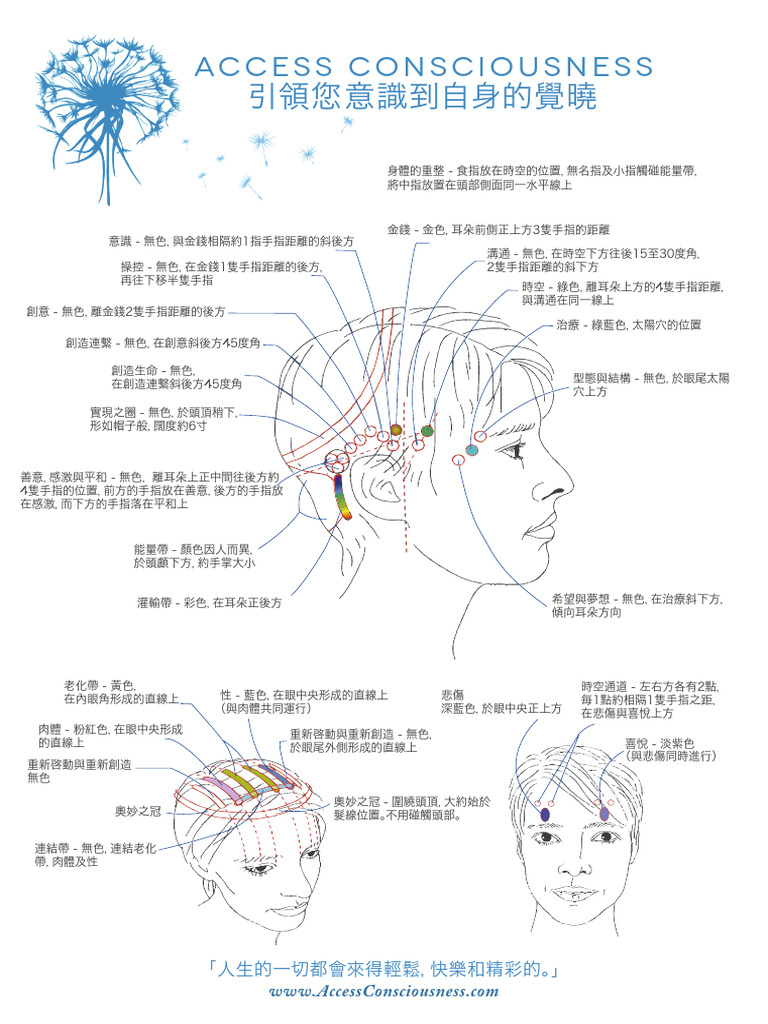 Access Bars Headchart - Chinese | PDF